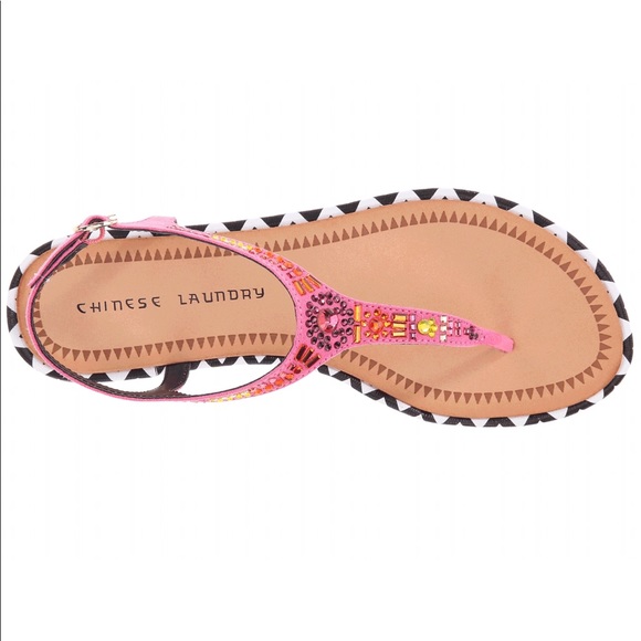 Chinese Laundry | Shoes | Nib Multicolor Rhinestone Detailed Thong ...